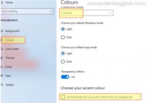 Enable Show Accent Colour For Start, Taskbar & Action Centre In Windows ...