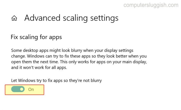 Fix Scaling For Blurry Apps In Windows 10 PC (Fix Windows 10 Apps ...