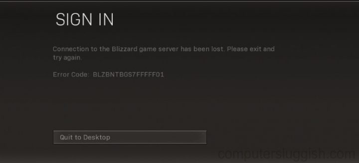 How To Fix COD Warzone Sign In Error BLZBNTBGS7FFFFF01 On PC ...