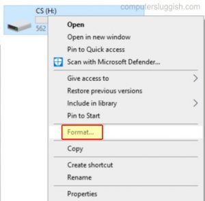 How To Format A Hard Drive In Windows 10 - ComputerSluggish
