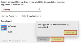 How To Uninstall CCleaner From Windows 10 Computer - ComputerSluggish