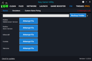 Easy Gamer Utility - ComputerSluggish